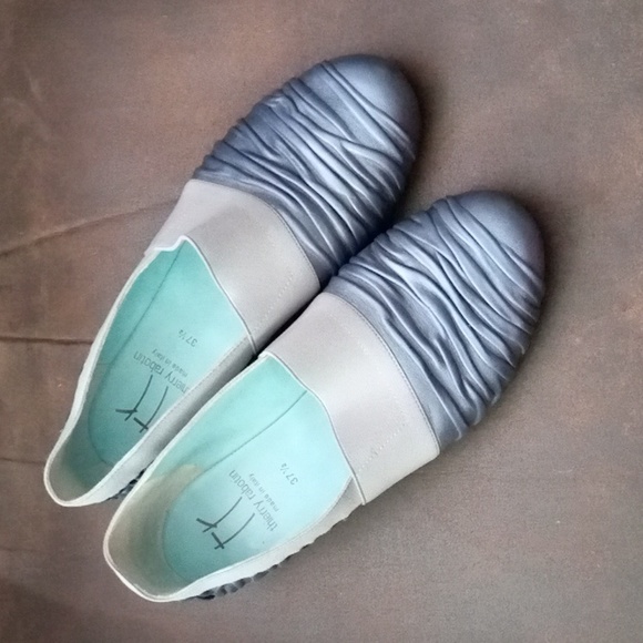 Thierry Rabotin | Shoes | Thierry Rabotin Wedge Ruched Print Shoes Size ...